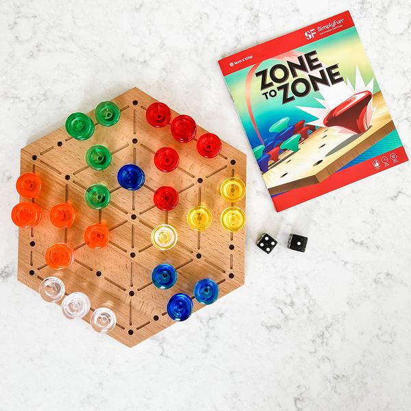 Zone to Zone: Wooden Strategy & Dice Game – SimplyFun