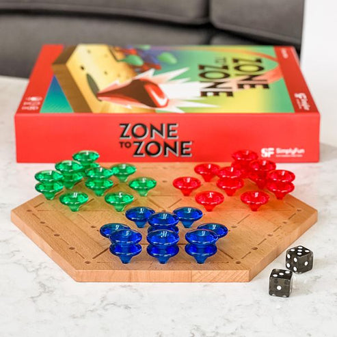Zone to Zone: Wooden Strategy & Dice Game – SimplyFun